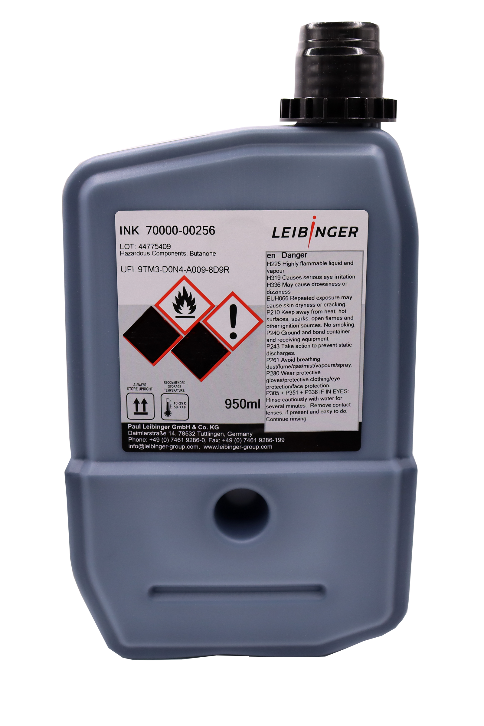 Leibinger CIJ Ink Cassette - 70-256 Special PP/PE Black 950ml