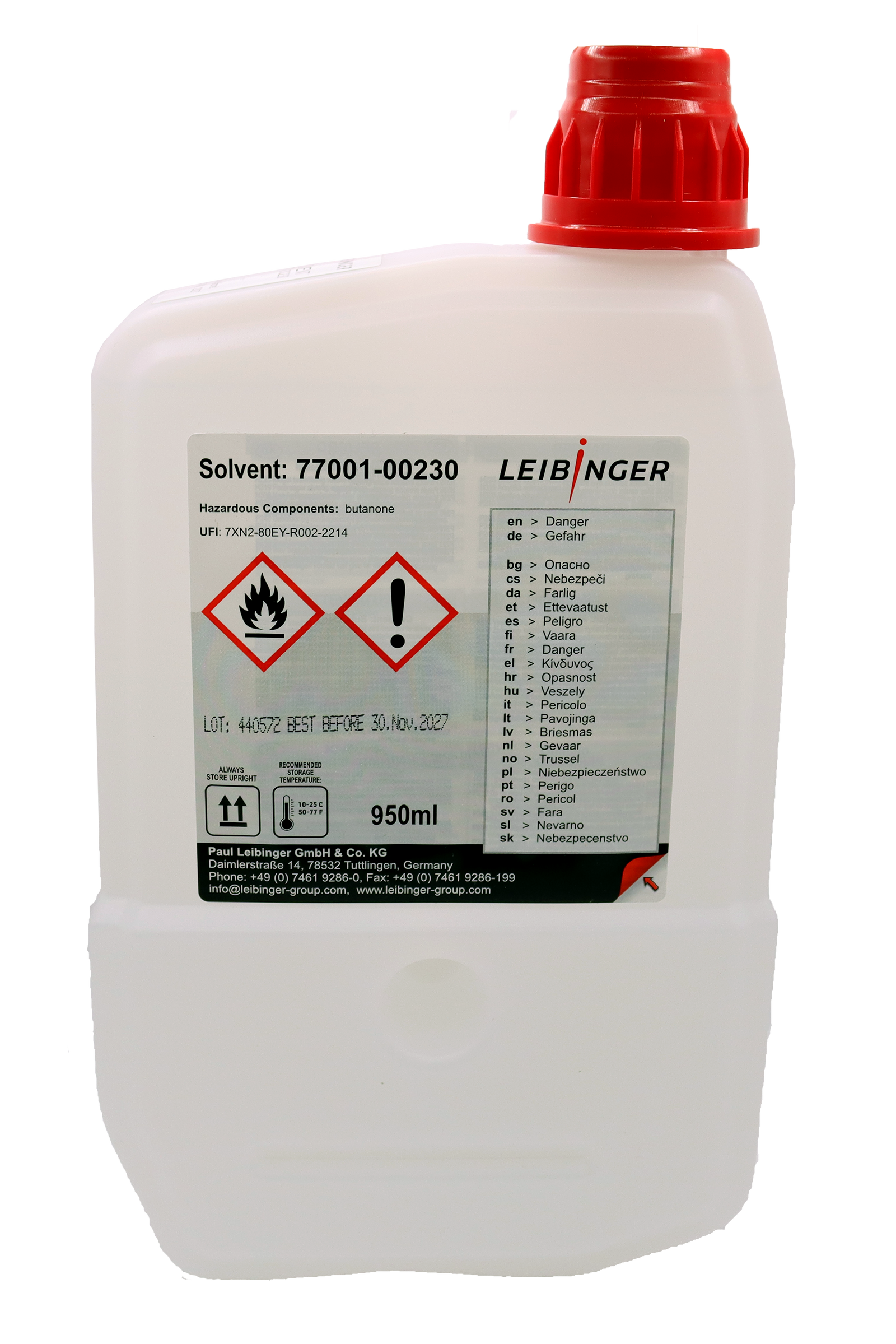 Leibinger CIJ Solvent Cassette - 77-230 Std 950ml